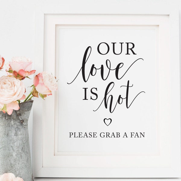 Our Love is Hot Sign - Etsy