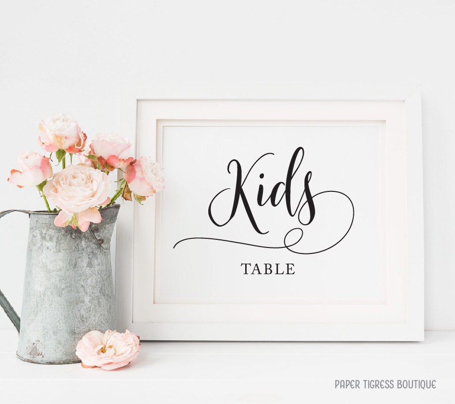 Kids Table Sign Kids Activity Sign Wedding Table Signs Kids | Etsy