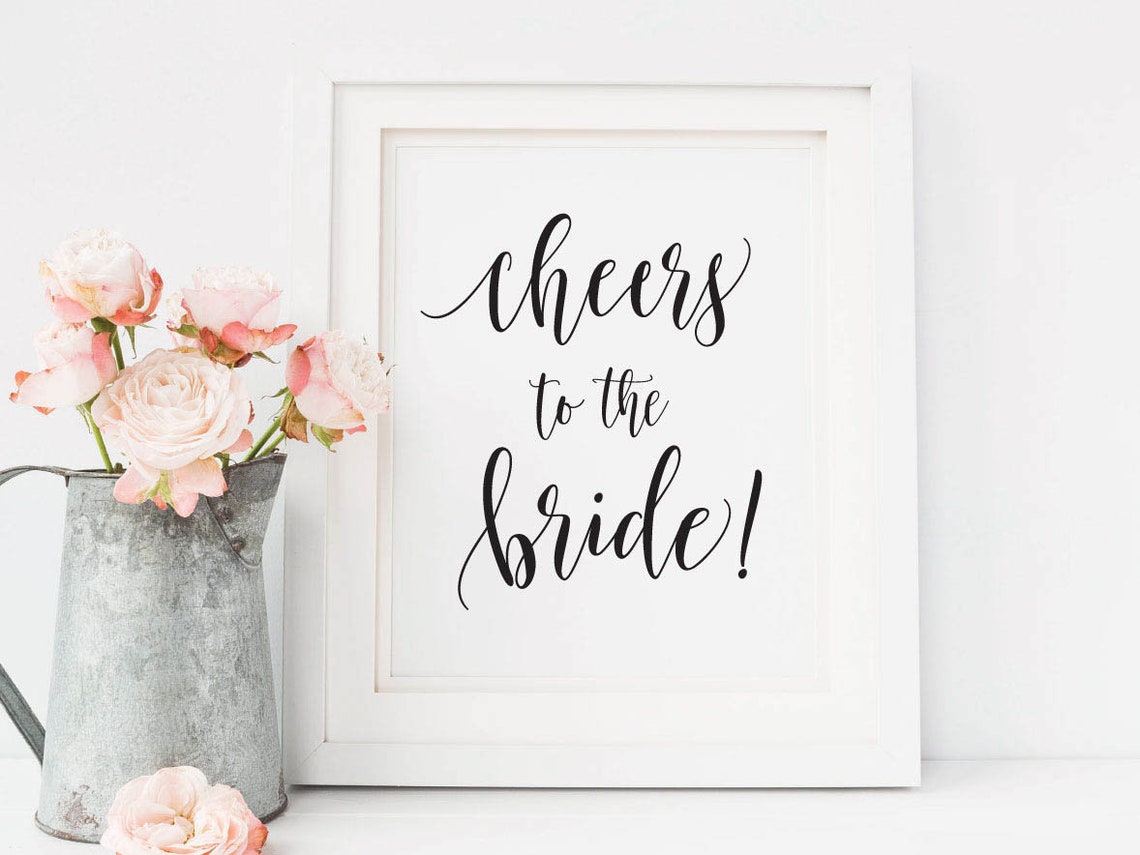 Cheers to the Bride Sign Cheers Bridal Shower Sign Cheers - Etsy