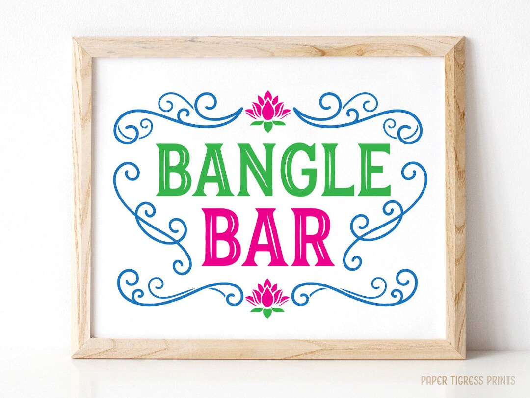 Bangle Bar Sign Indian Wedding Signs Bollywood Wedding - Etsy