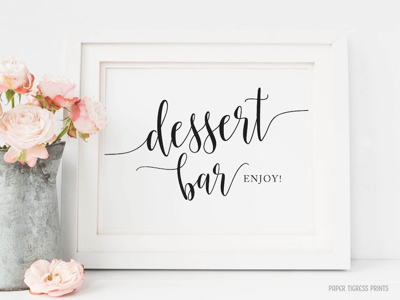 Dessert Bar Sign Printable Dessert Sign Dessert Table Sign Etsy