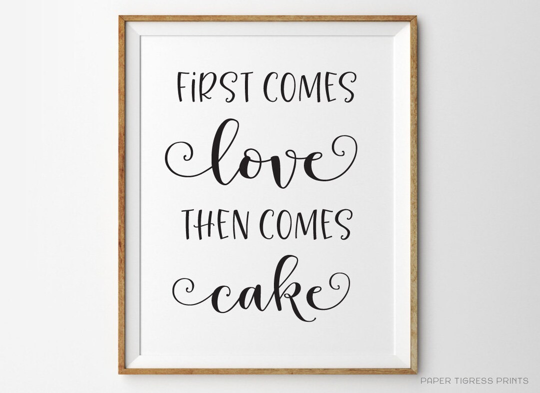 Cake Sign Printable, Cake Printable, Printable Wedding Cake Sign, Cake ...