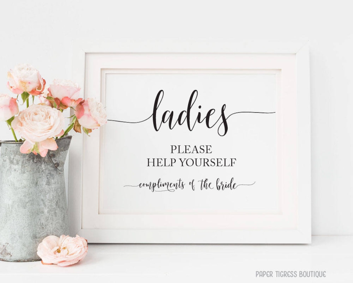 Printable Ladies Bathroom Sign Ladies Room Sign Bathroom | Etsy