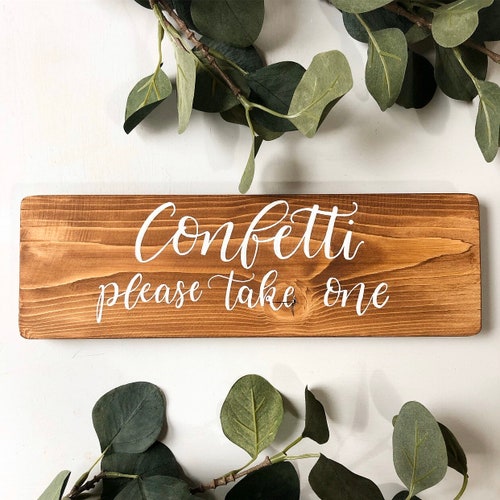 Wedding Confetti Toss Sign Wedding Confetti Bar Template | Etsy