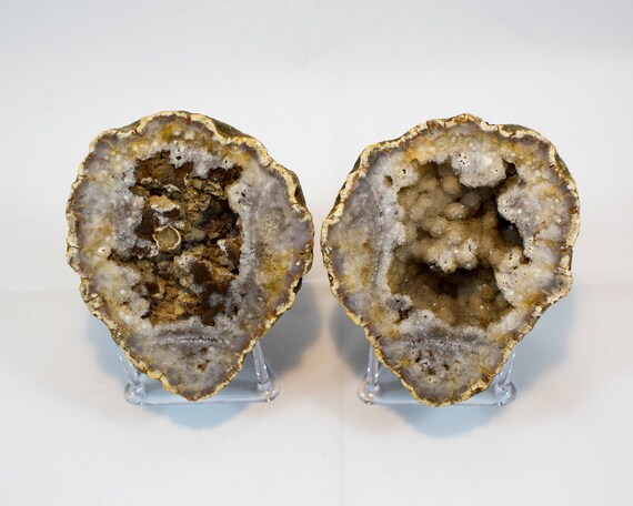 Large Geode Set From Kentucky Face Polished With Spherical | Etsy