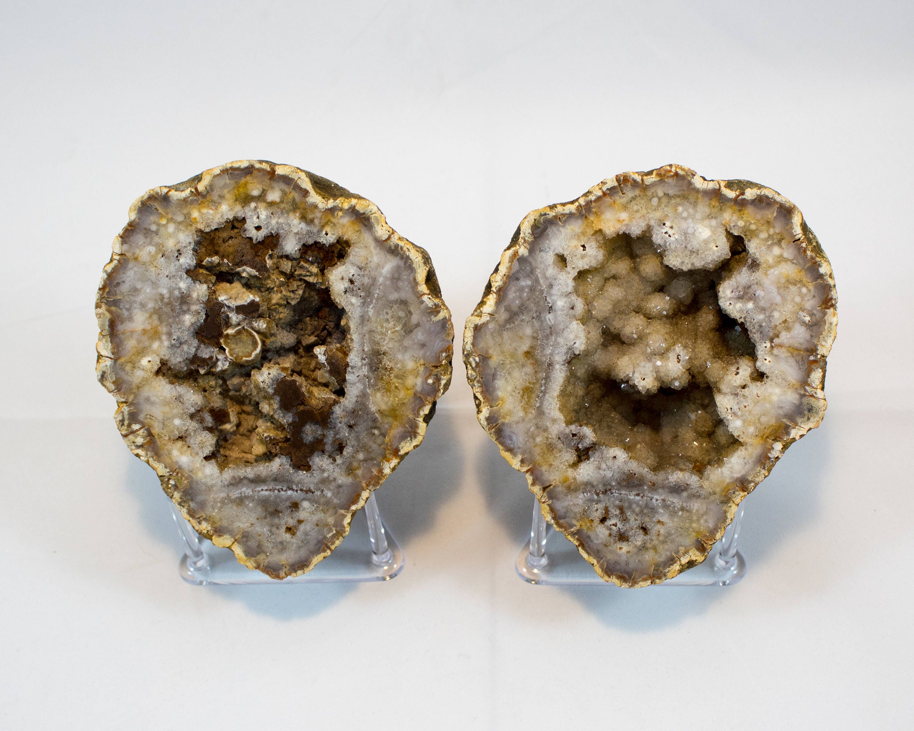 Large Geode Set From Kentucky Face Polished with Spherical | Etsy