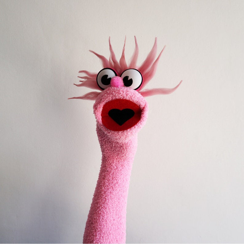 Crazy Sock Puppet Hand Puppet With Moving Mouth Fun & - Etsy