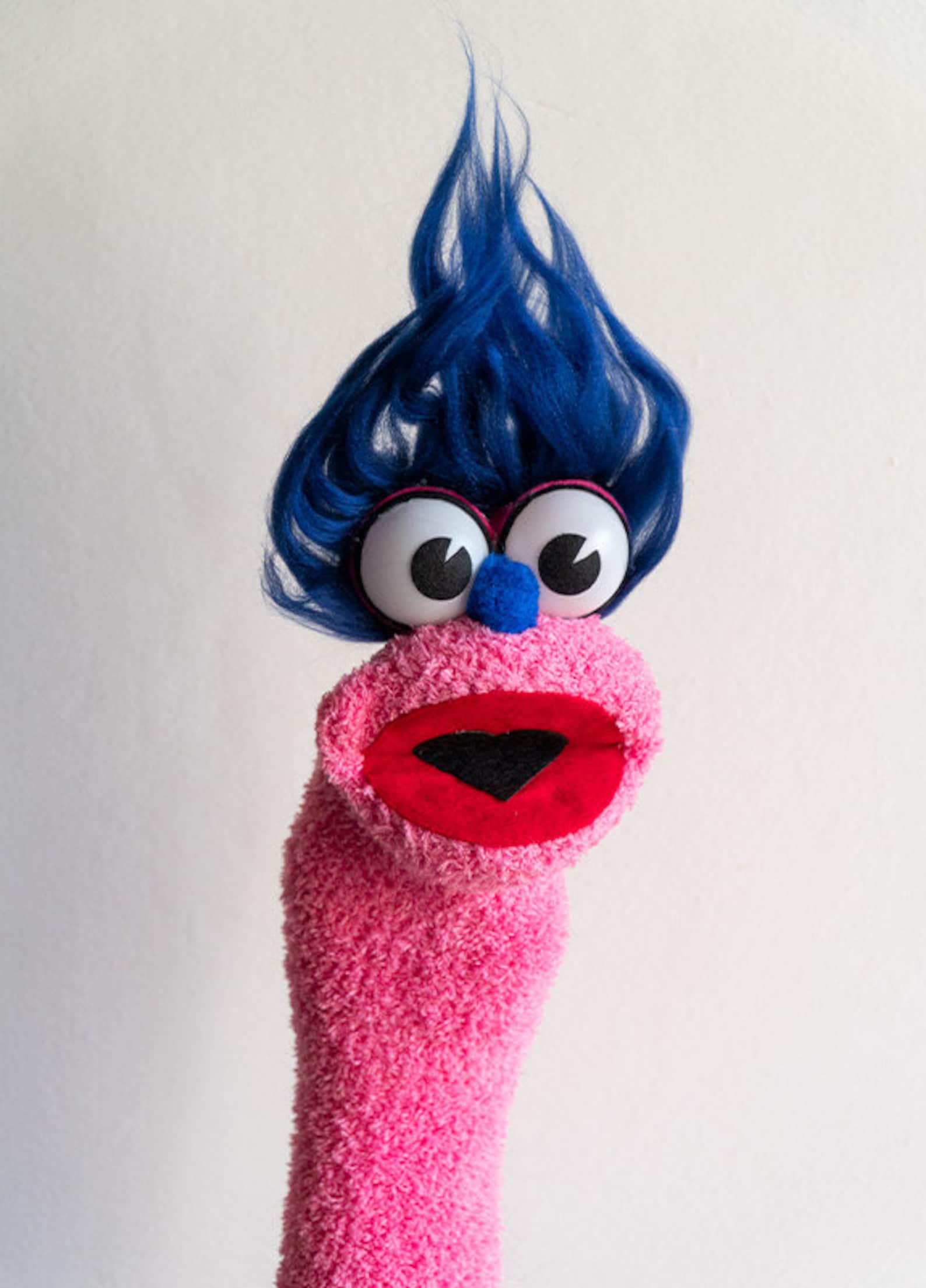 Crazy Sock Puppet Hand Puppet With Moving Mouth Fun & - Etsy