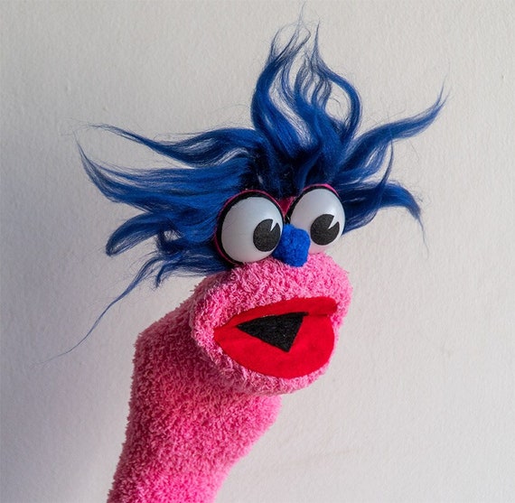 Crazy Sock Puppet Hand Puppet With Moving Mouth Fun & - Etsy