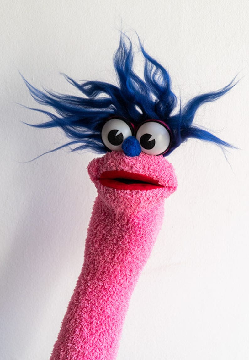 Crazy Sock Puppet Hand Puppet With Moving Mouth Fun & - Etsy