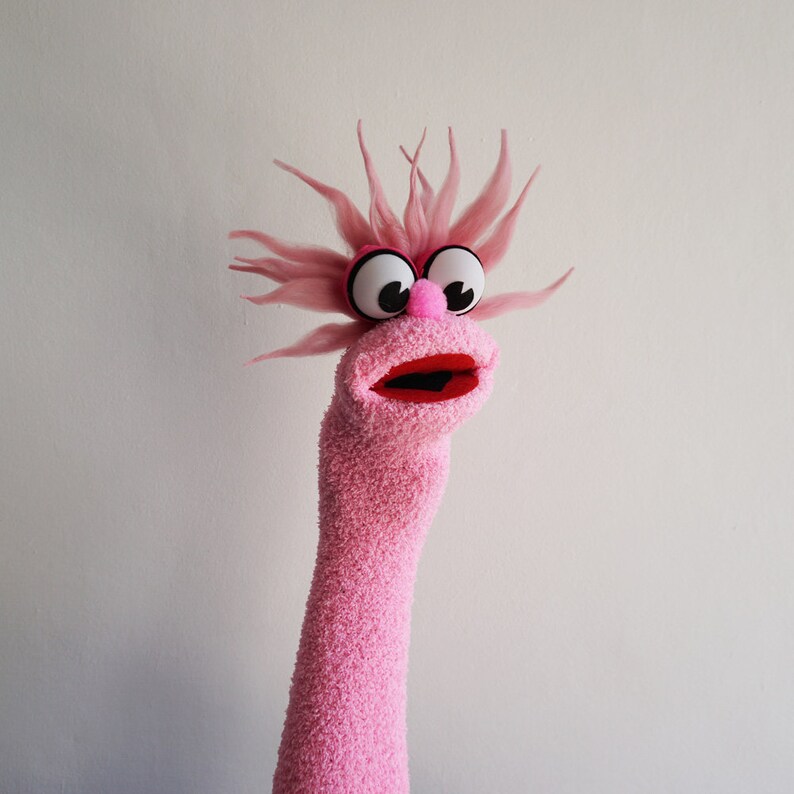 Crazy Sock Puppet Hand Puppet With Moving Mouth Fun & - Etsy
