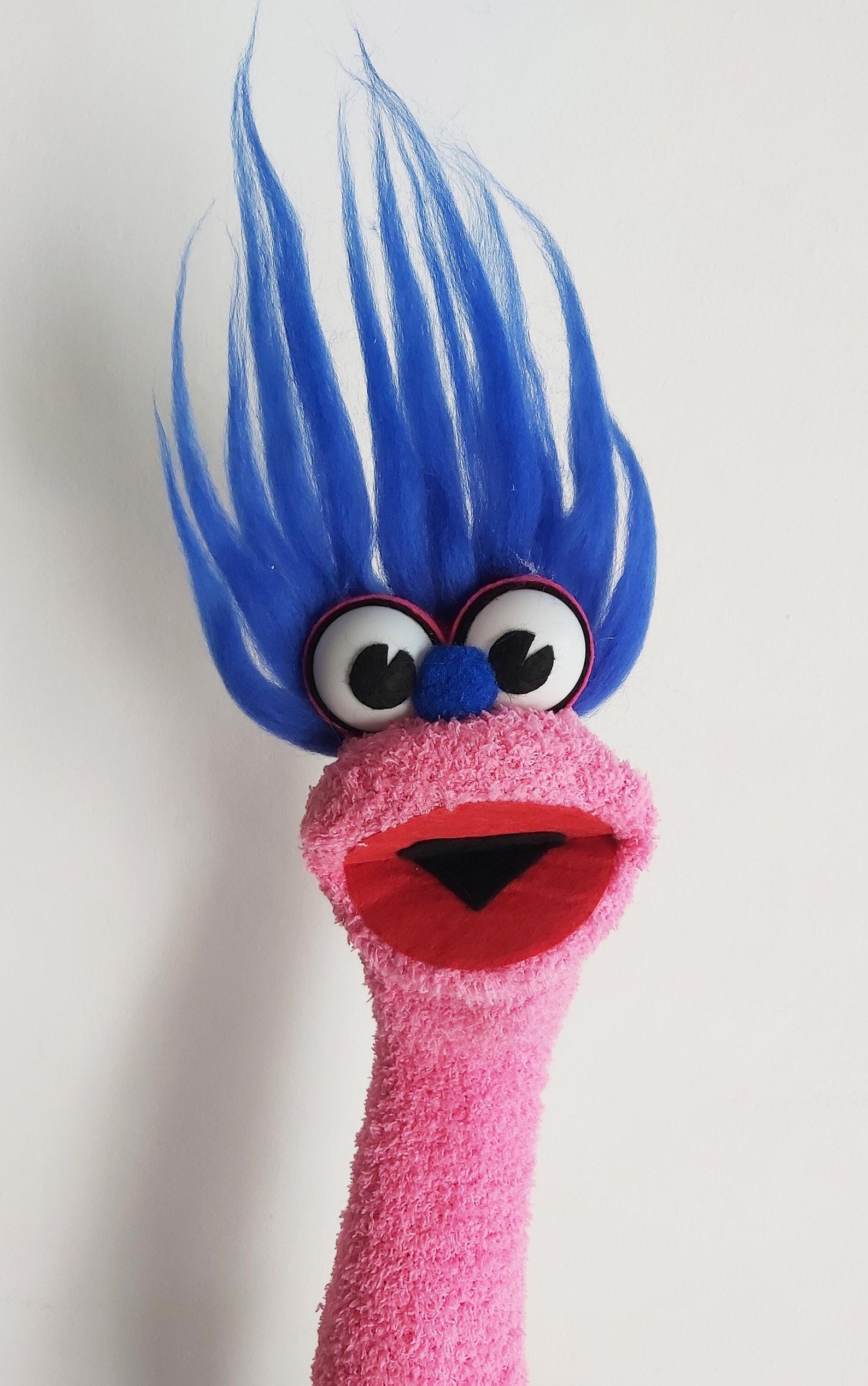 Crazy Sock Puppet Hand Puppet With Moving Mouth Fun & - Etsy