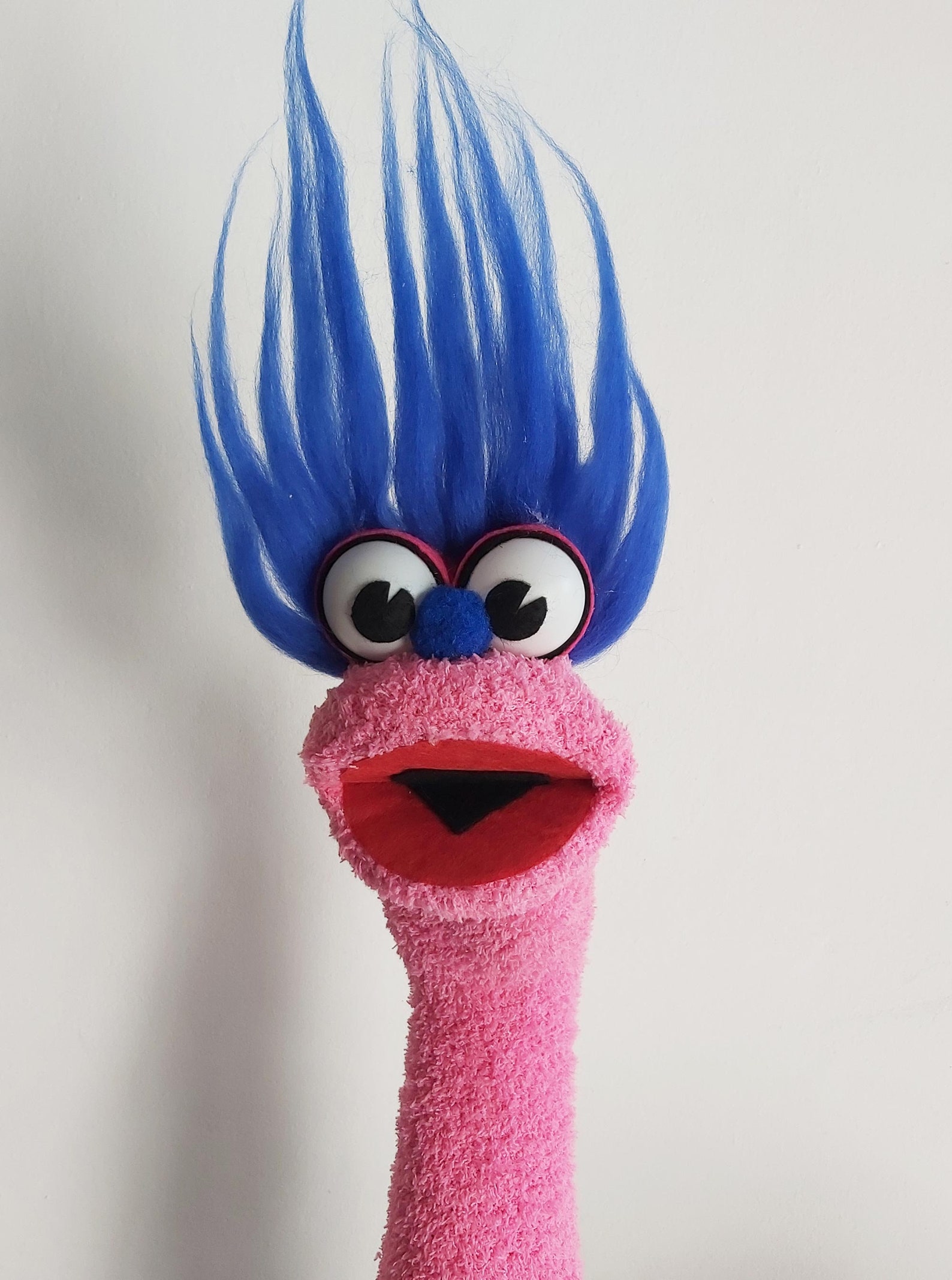 Crazy Sock Puppet Hand Puppet With Moving Mouth Fun & - Etsy