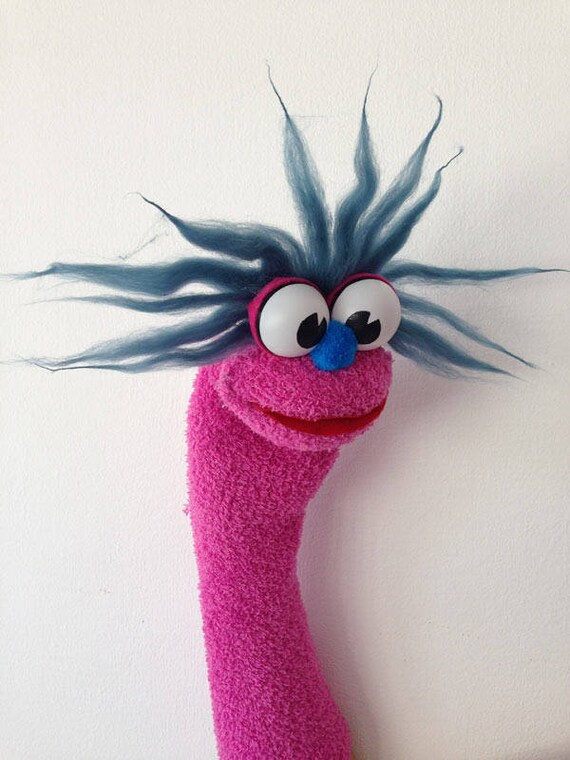 Crazy Sock Puppet Hand Puppet with moving mouth for fun & | Etsy