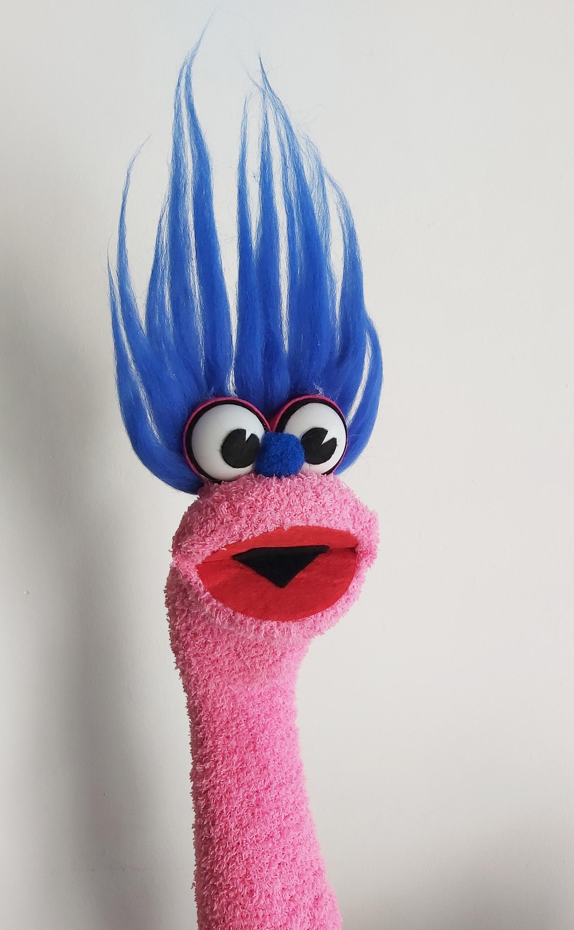 Crazy Sock Puppet Hand Puppet With Moving Mouth Fun & - Etsy