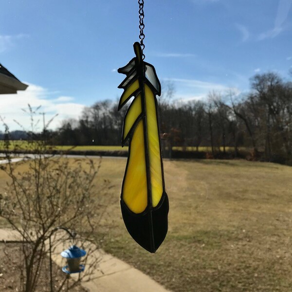 Stained Glass Yellow Finch - Etsy
