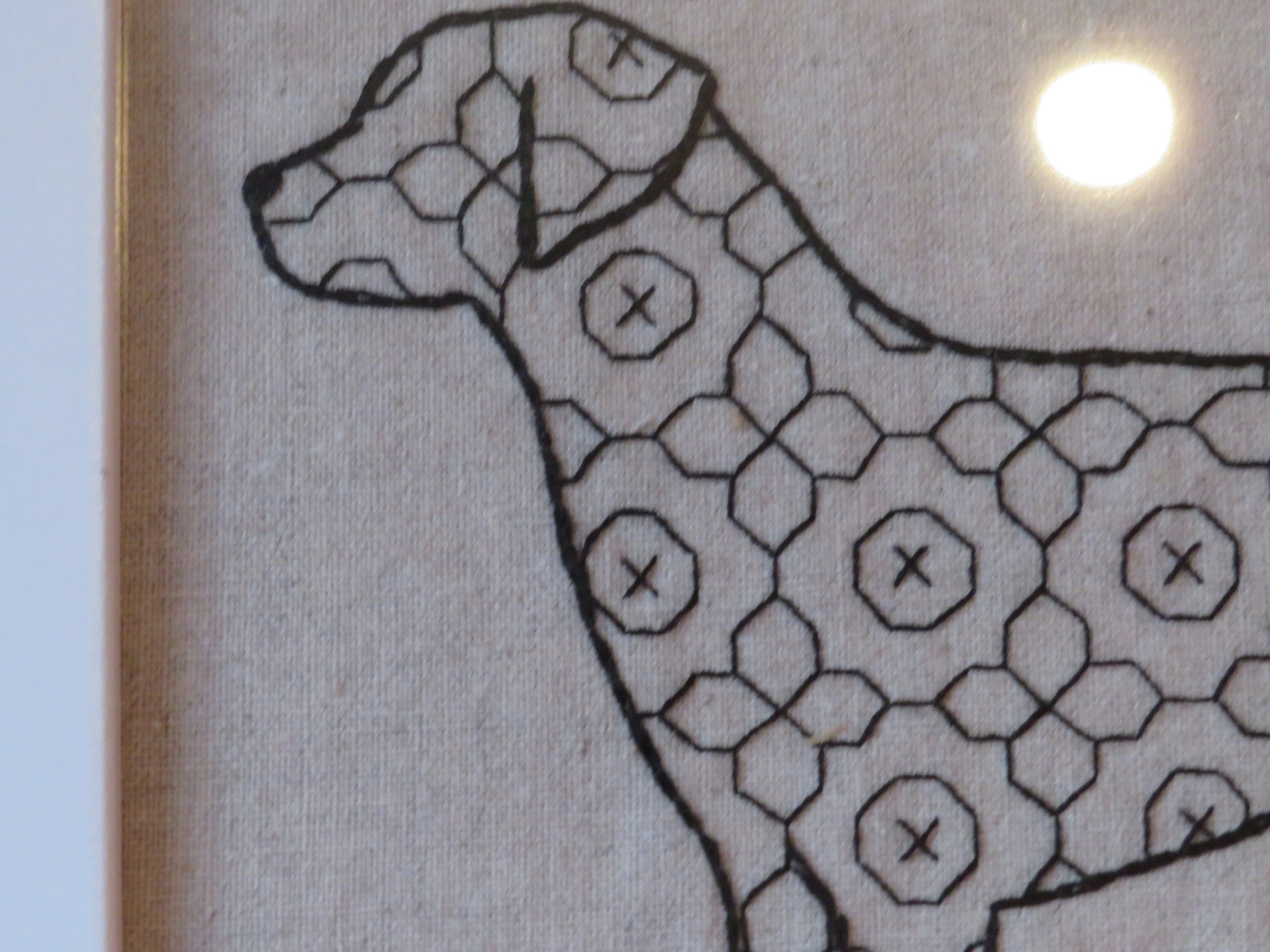 Blackwork Dog Breed Embroidery Frame - Etsy