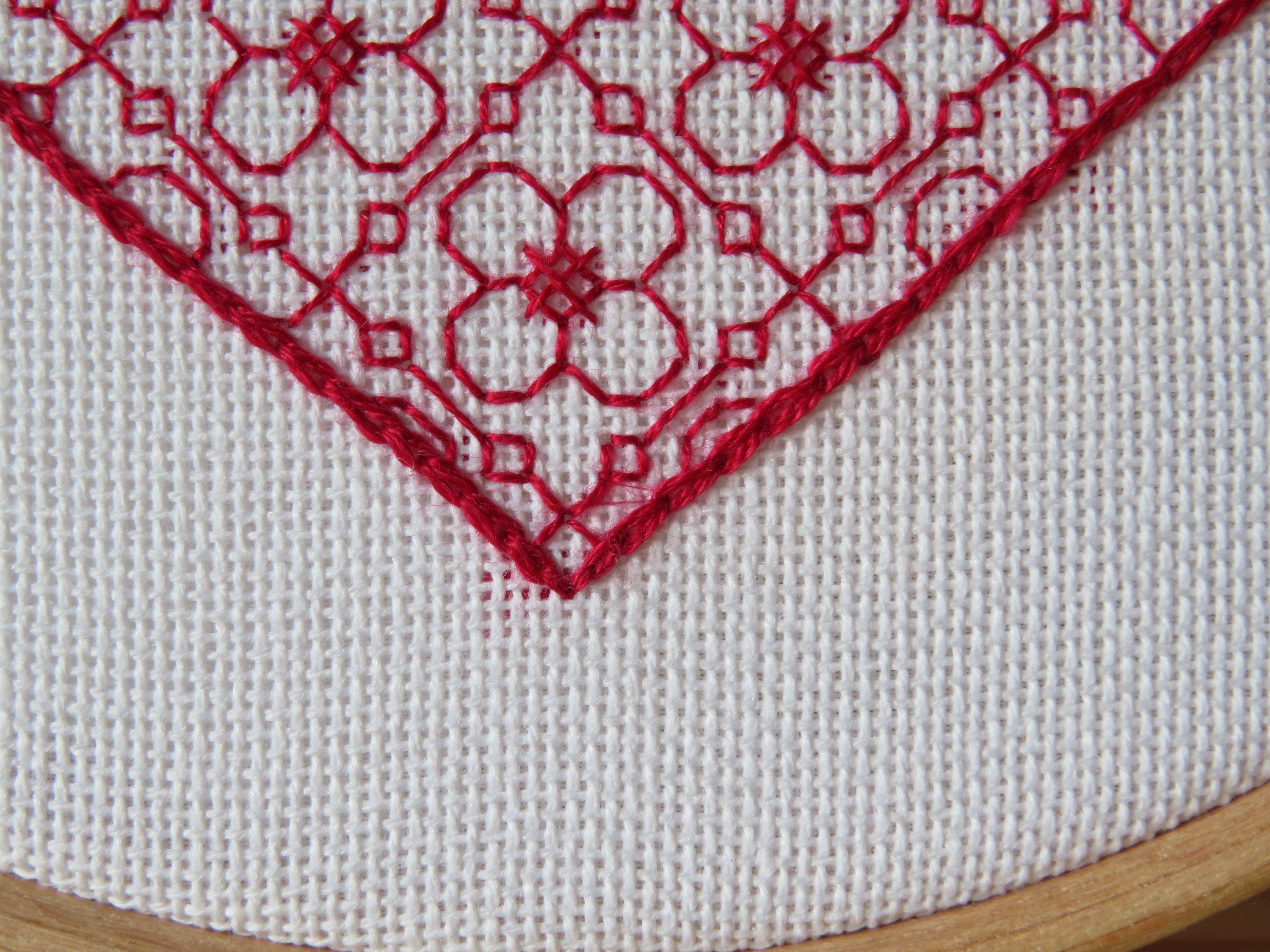 Heart Blackwork Pattern Embroidery Hoop - Etsy