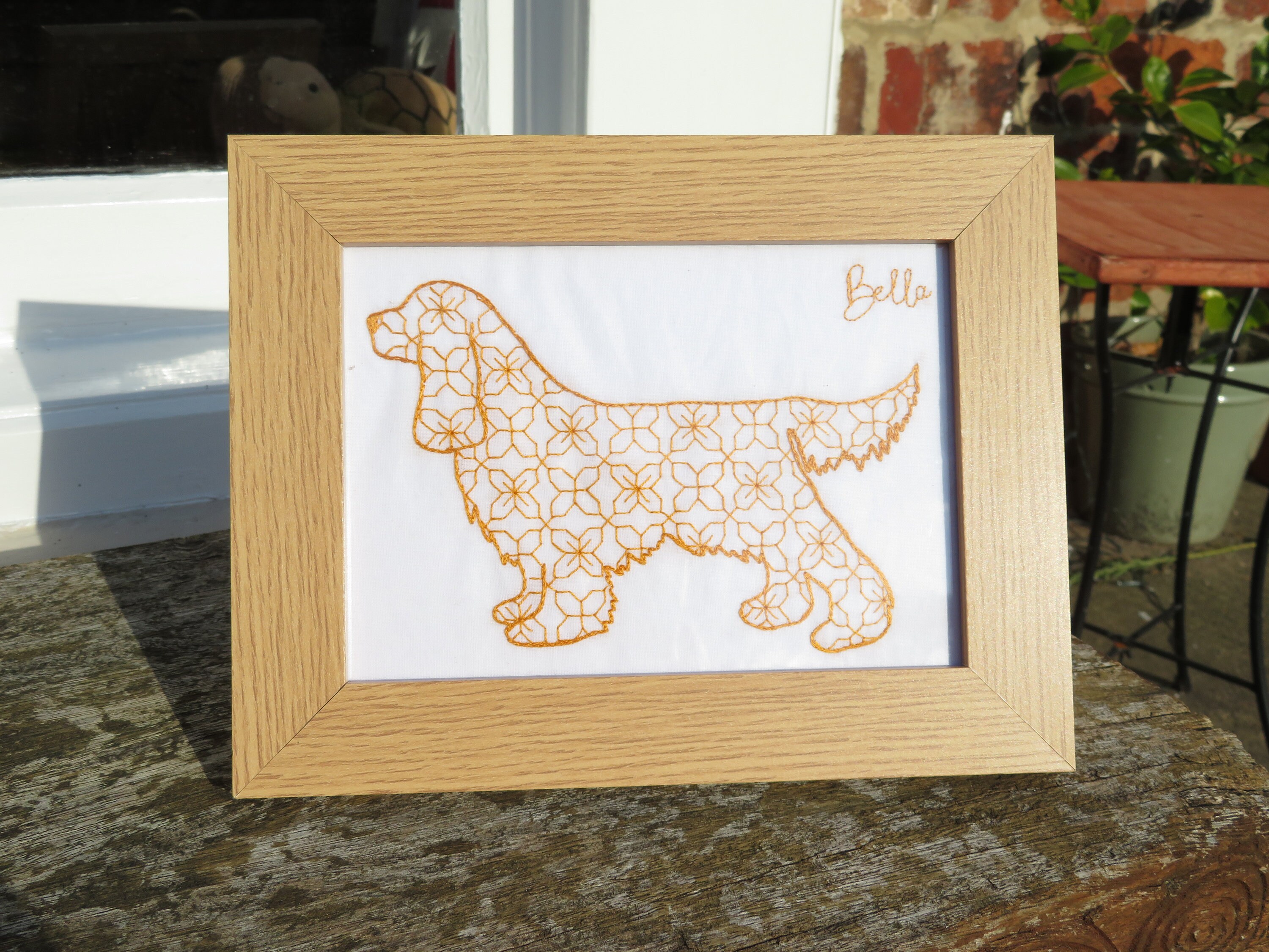 Blackwork Dog Breed Embroidery Frame - Etsy
