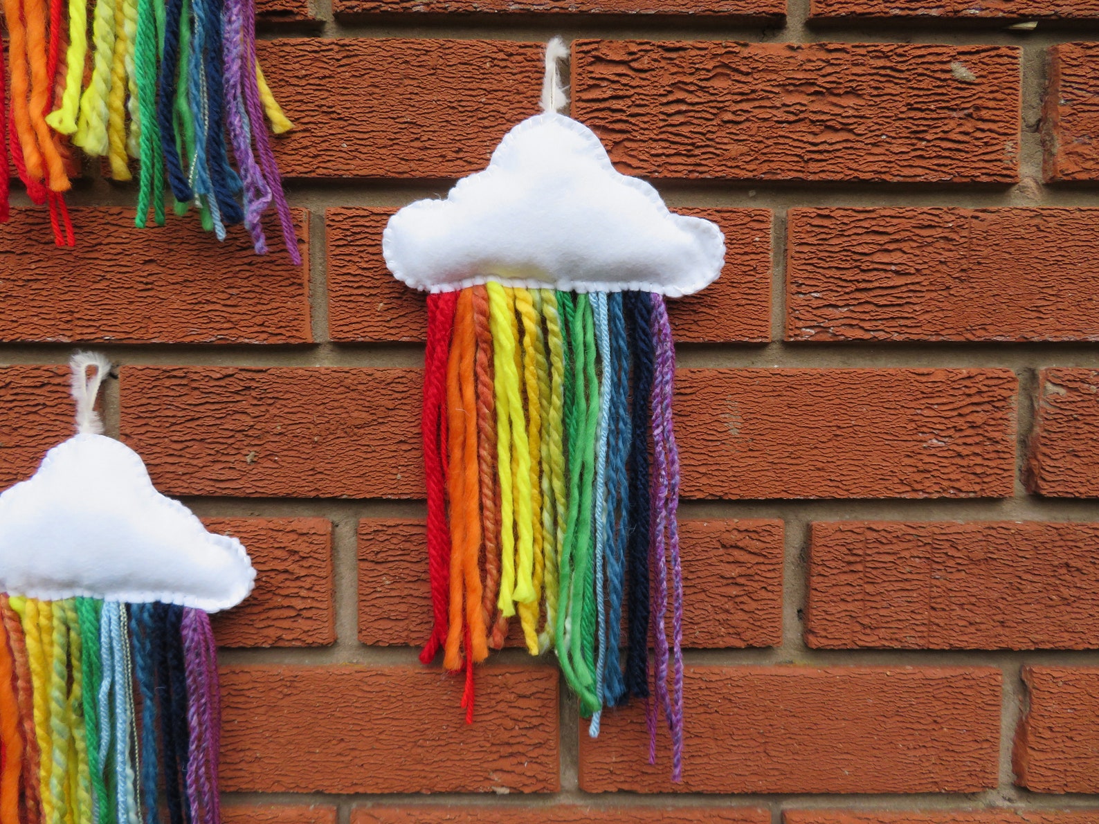 Mini Nube Arco Iris Tejer Colgantes de Pared - Etsy España