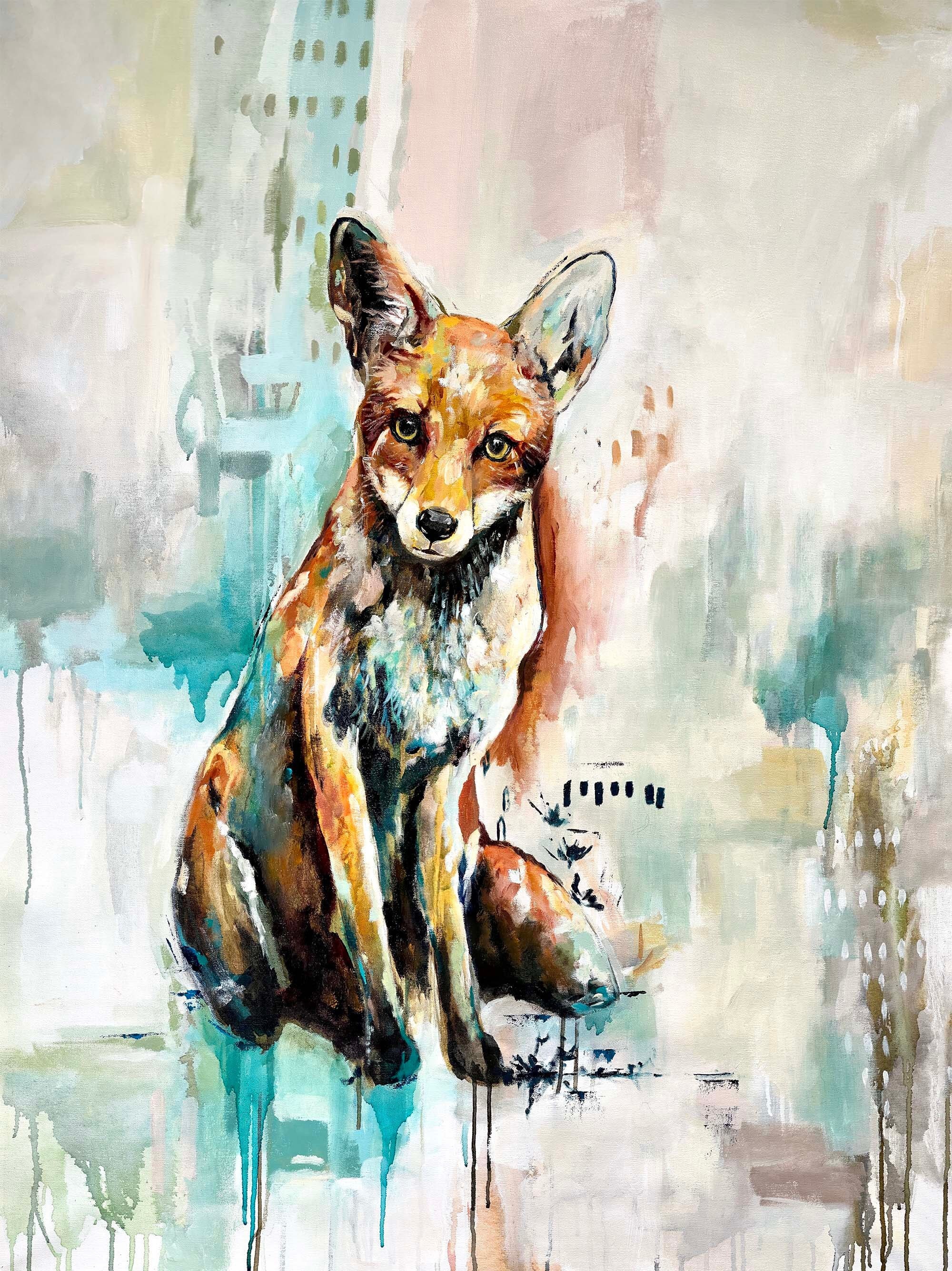 Abstract Fox Painting