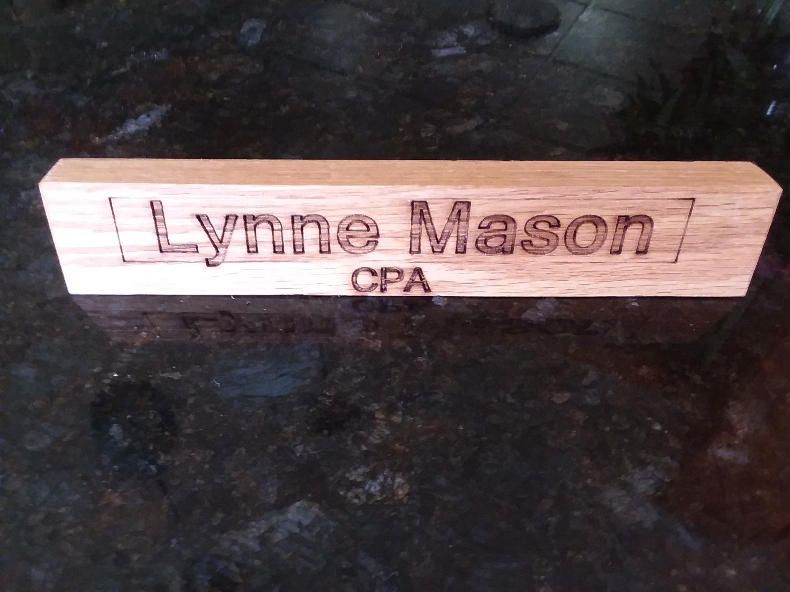 Personalized Oak NAME PLATE BAR Desk With Natural Oil Finish - Etsy UK