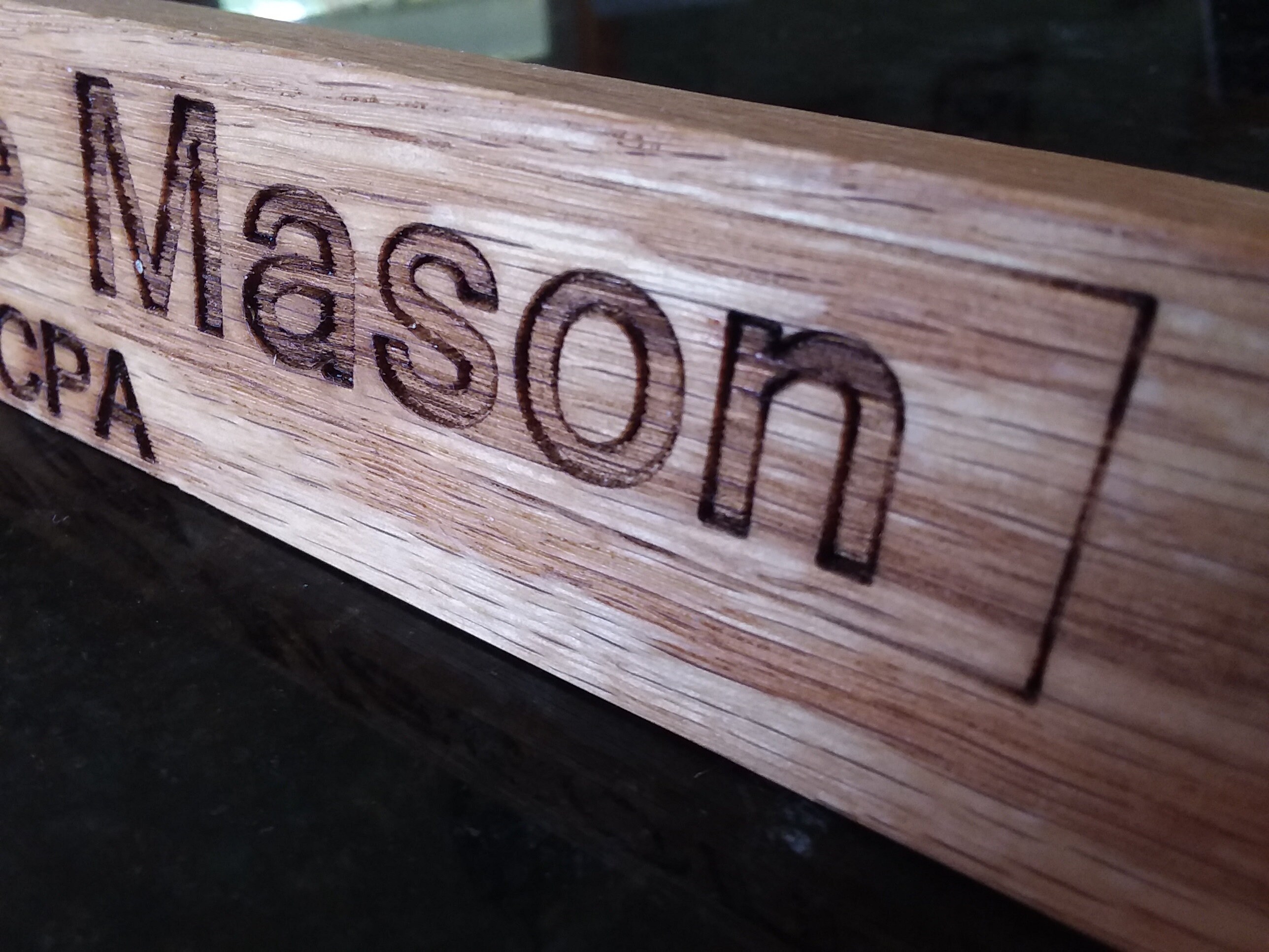Personalized Oak NAME PLATE BAR Desk With Natural Oil Finish - Etsy UK