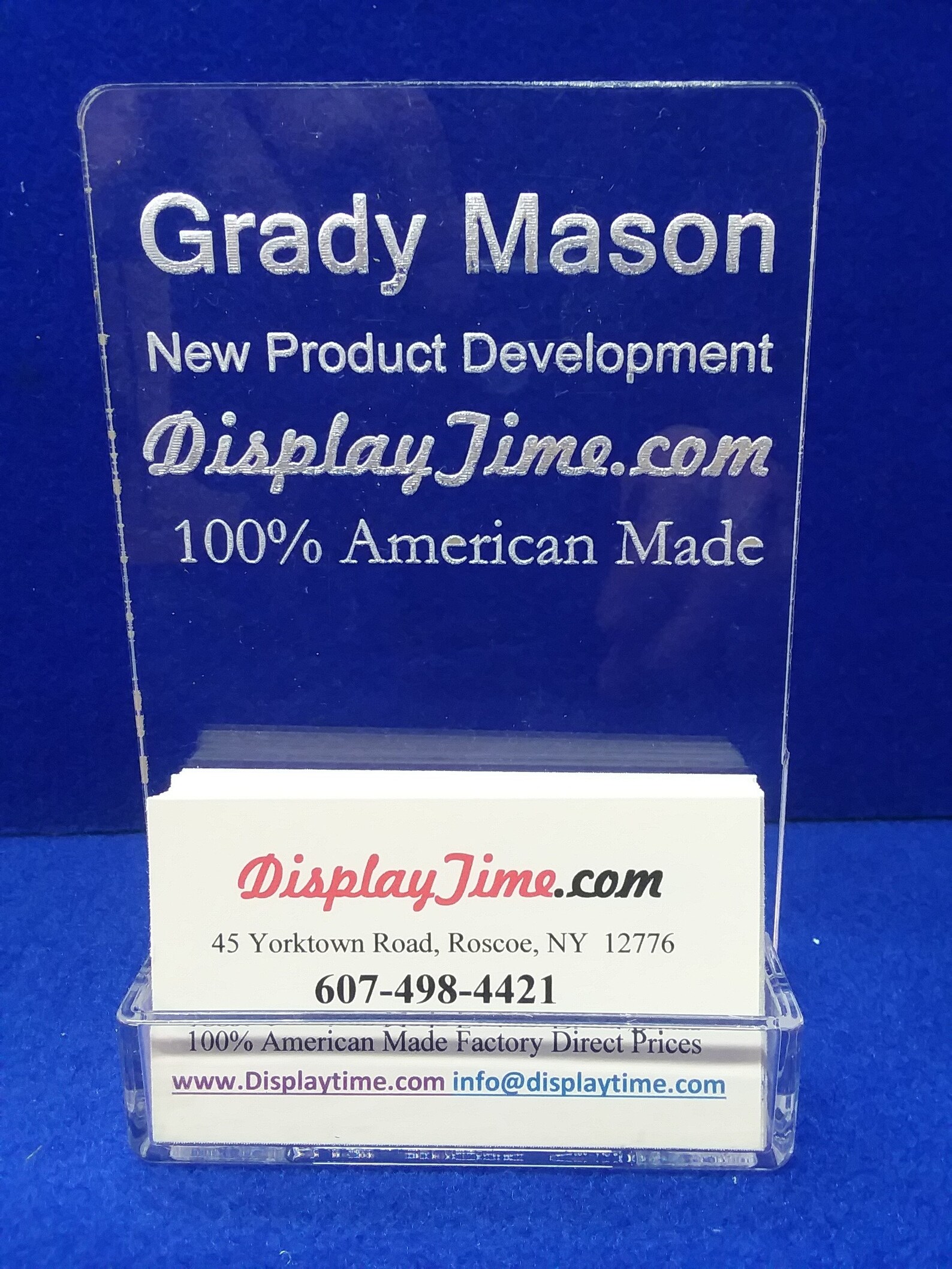 Personalized Acrylicglass NAME PLATE BAR Desk With Business Card Holder ...