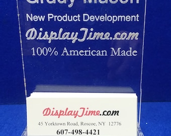 Walnut Name Plate Bar With Business Card Holder for Office - Etsy