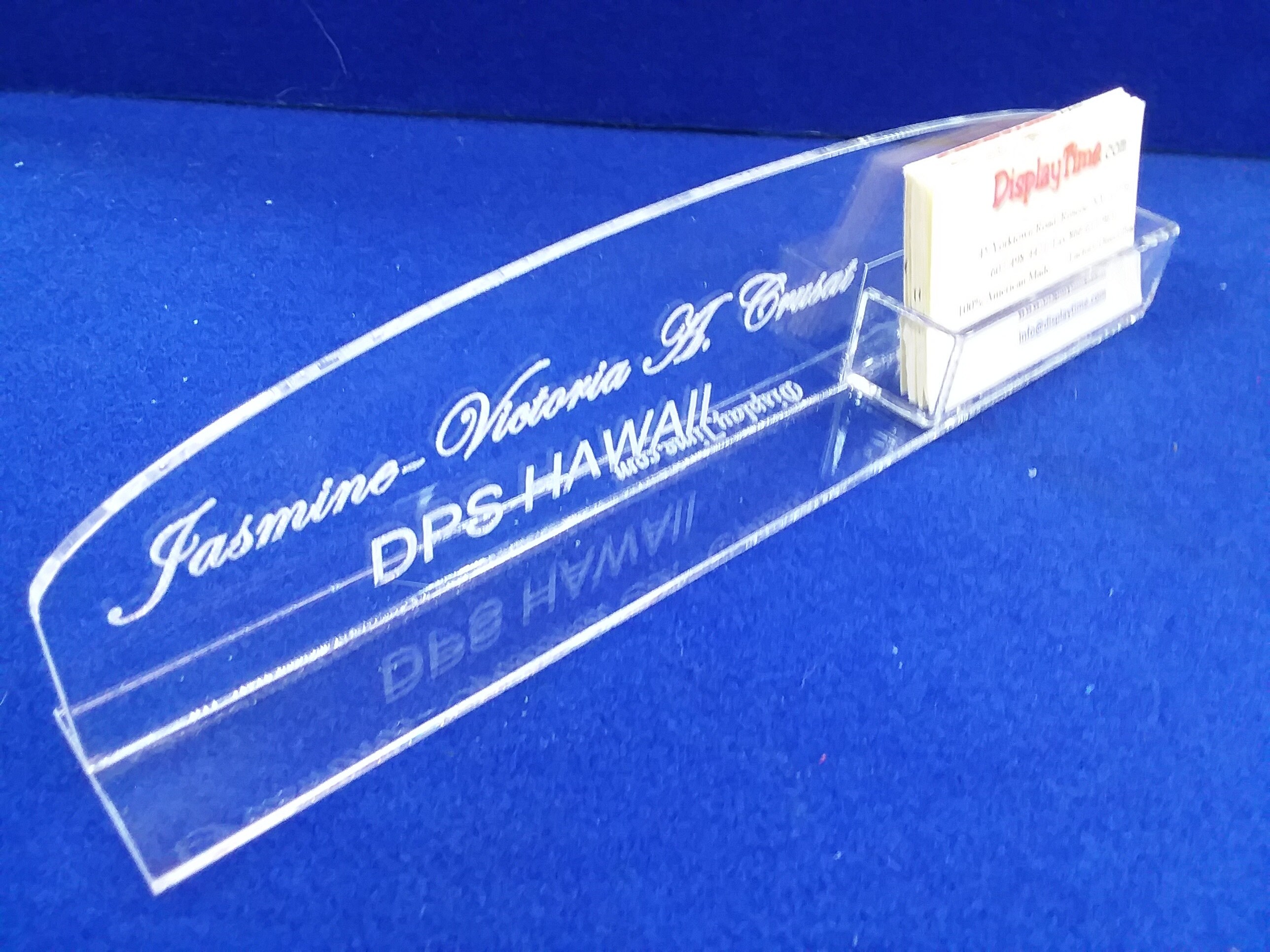 Personalized Acrylic Glass NAME PLATE BAR Desk With Business | Etsy