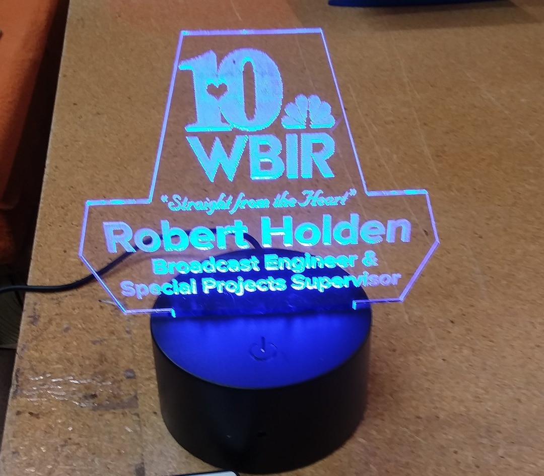 Personalized LED Desk Table Sign - 6" X 6" Special Event Cake Topper ...