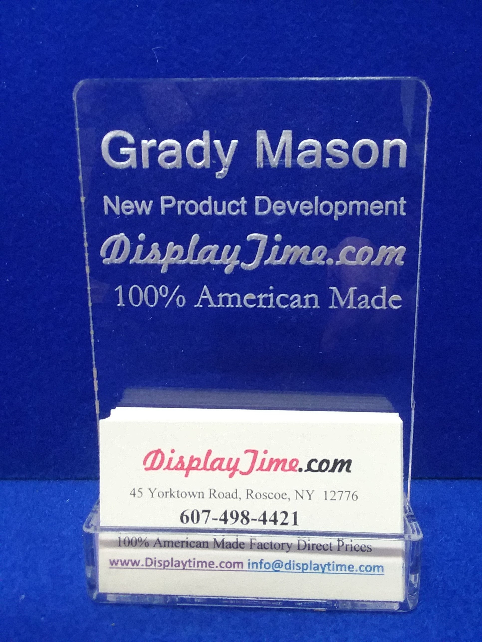 Personalized Acrylicglass NAME PLATE BAR Desk With Business Card Holder ...