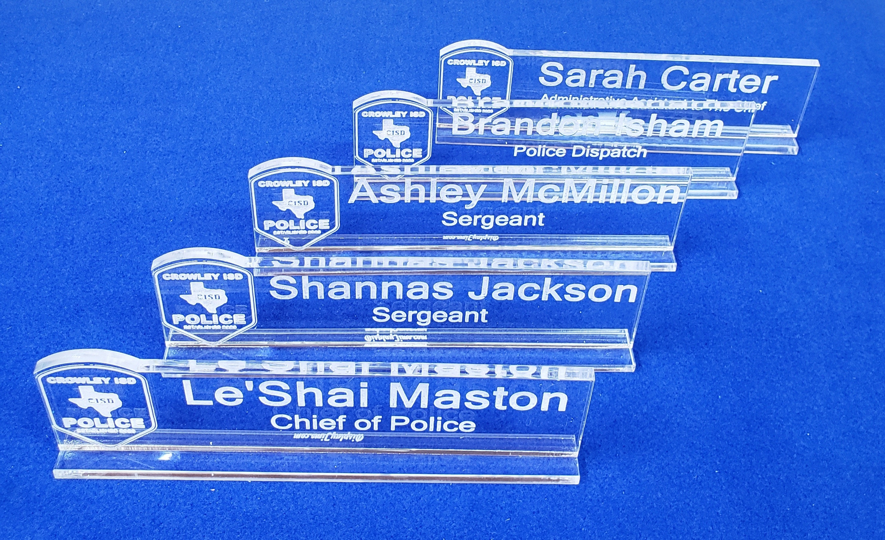 Custom Personalized Police-guard-sheriff Laser Engraved Desk Nameplate ...
