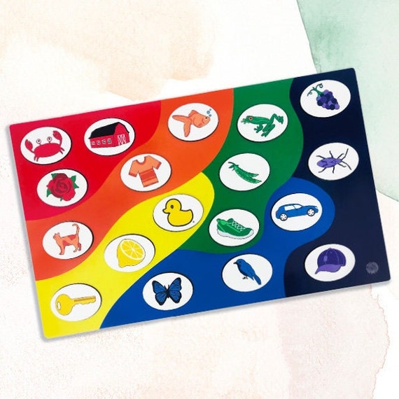 Color Matching Puzzle Kids Learning Puzzle Color Matching - Etsy