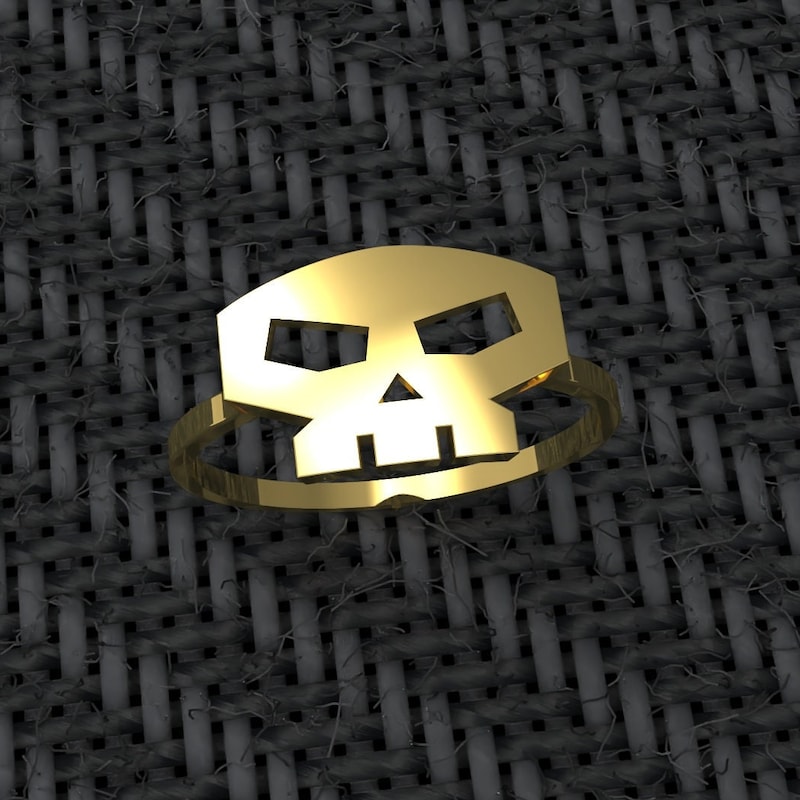 Gold Skull Ring - Etsy