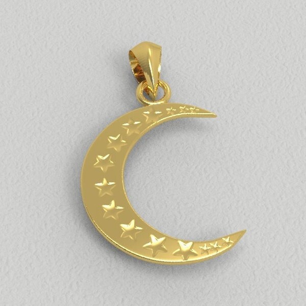 Half Moon Pendant - Etsy