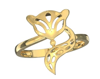 Gold Fox Ring - Etsy