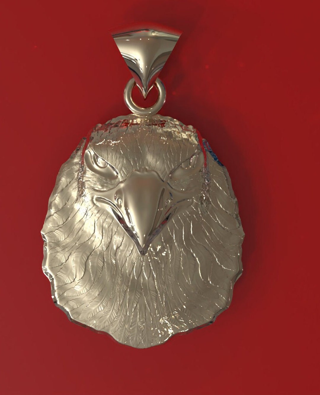 10k 14k Solid Gold Hawk Eagle Pendant - White Gold, Rose Gold - Etsy