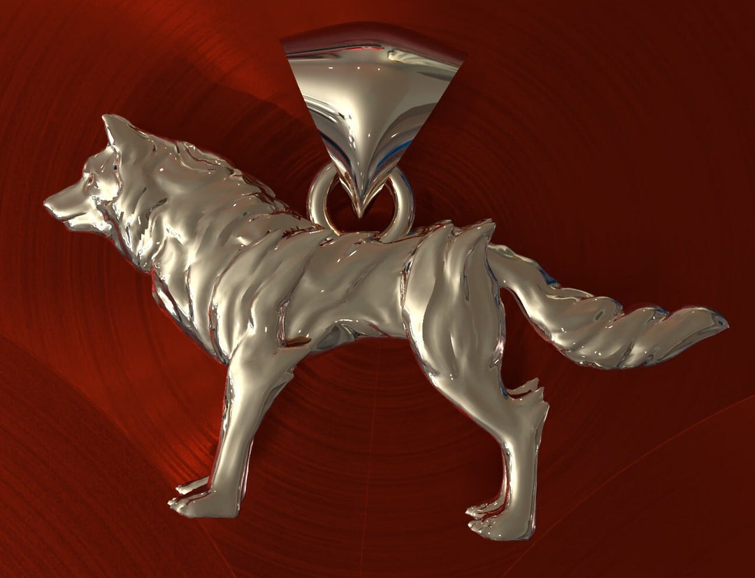 Solid 10k 14k Gold Wolf Wild Lifeamulet of Strength Pendant Charm Rose ...