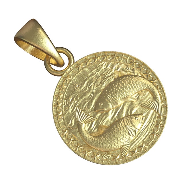 White Gold Pisces Necklace - Etsy