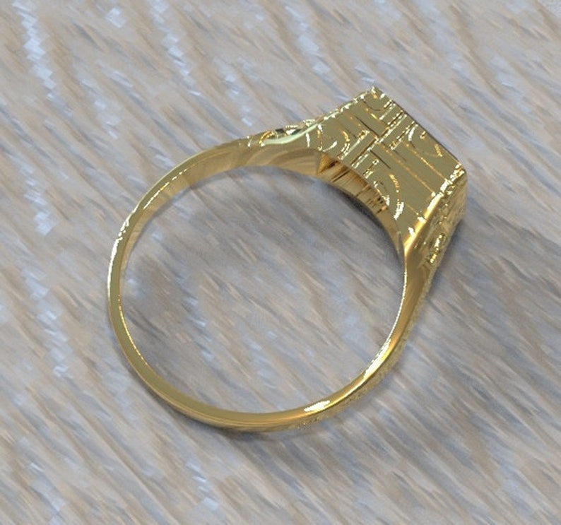 Heavy Mens Gold Signet Ring. 10k 14k Solid Gold Mens Ring - Etsy