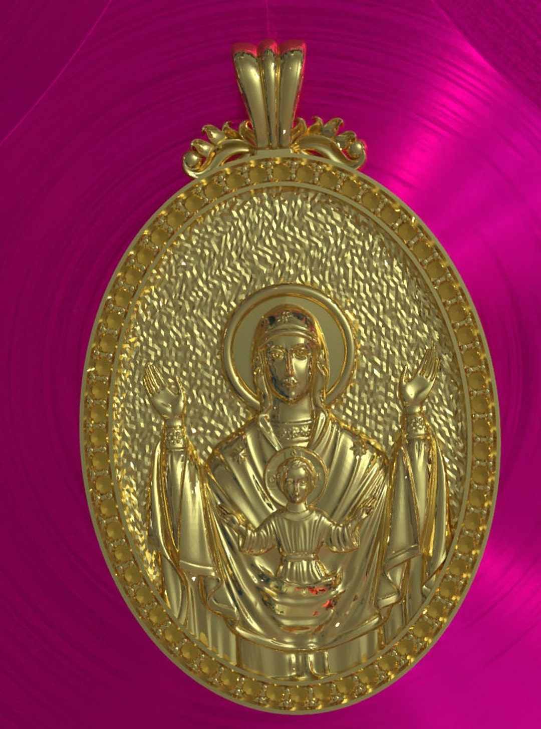 Solid 10K or 14K Gold God Jesus Christ Father Son Christian Charm ...