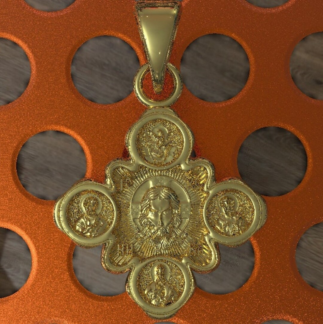 Solid Gold Coptic Cross Pendant Charm 10K 14K Yellow Rose White Gold - Etsy