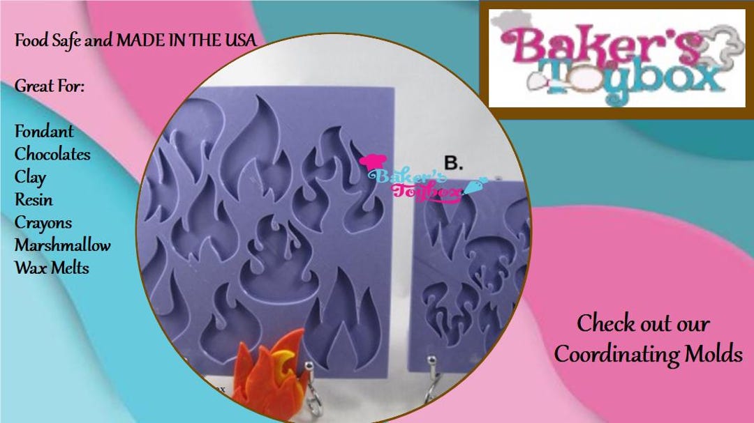 Build A Flame Mold - Fire Layering Mold - Layering Mold - Food Safe ...