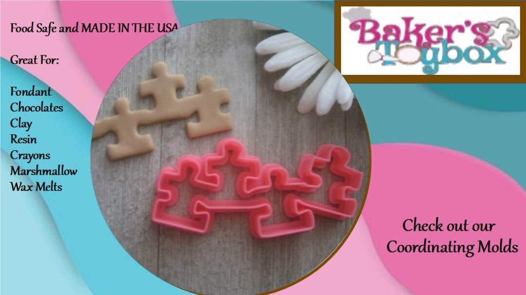 Puzzle Piece Cutter - Linked Puzzle Piece Cutter - Fondant Cutter ...