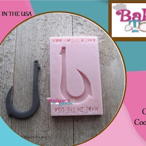 Hawaiian Fishing Hook Silicone Mold - Fishing Hook Silicone Mold - Food ...