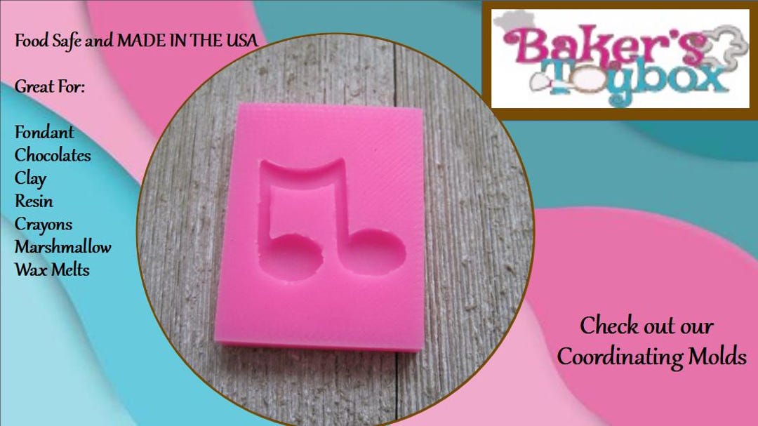 Mini Music Note Silicone Mold, Food Safe Mold, Craft Mold, Resin Mold ...