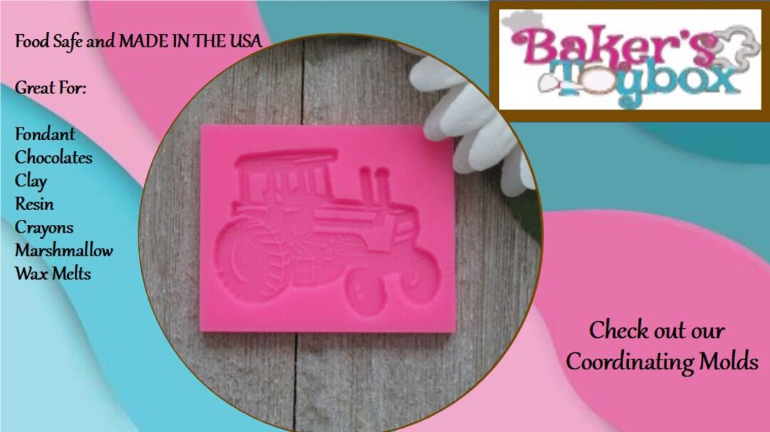 Tractor Silicone Mold, Food Safe Mold, Craft Mold, Silicone Mold, Resin ...