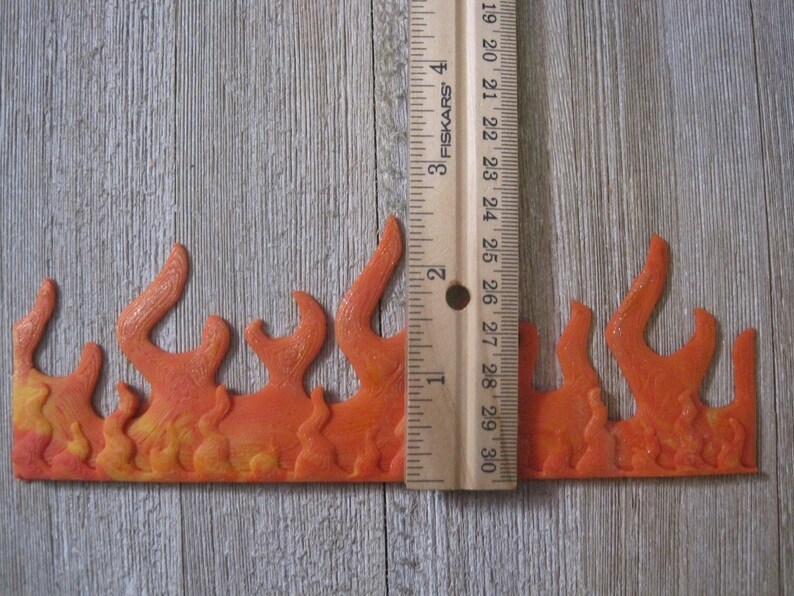 Long Flame Silicone Mold - Raised Flame Mold - Flames - Flexible Mold ...
