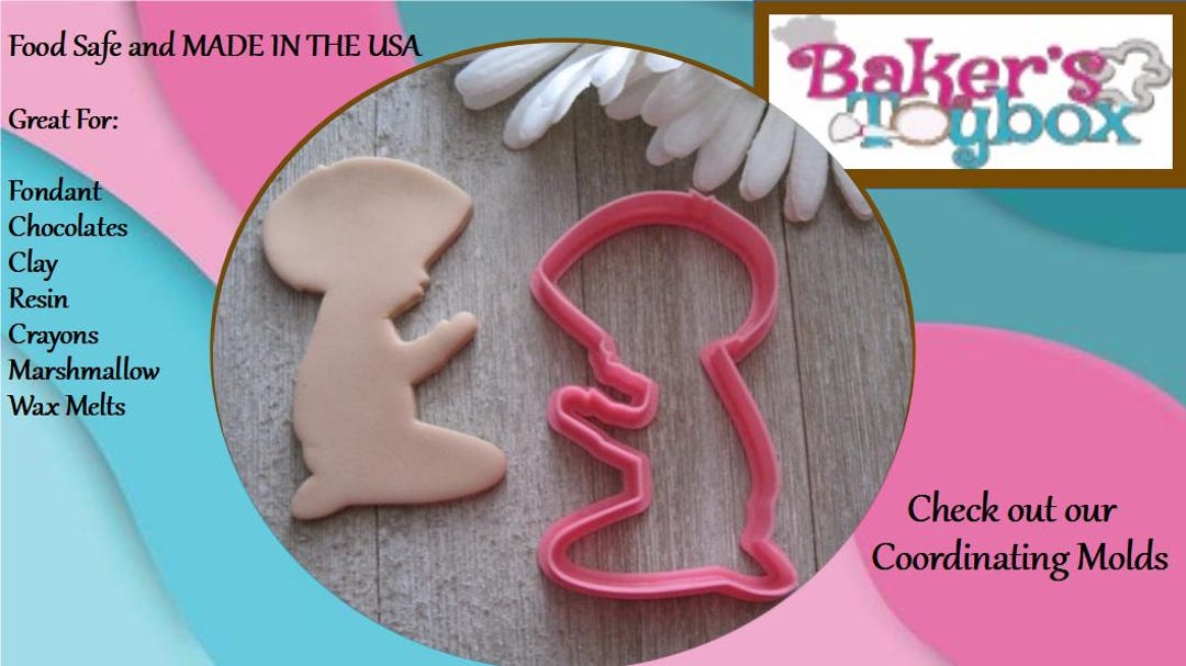 Praying Boy Cookie Cutter - Praying Boy Fondant Cutter - 3D Print ...